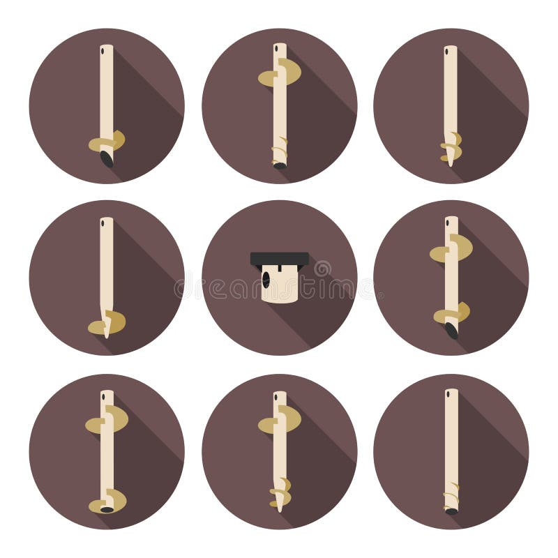 Set of flat icons piles stock illustration. Illustration of design ...