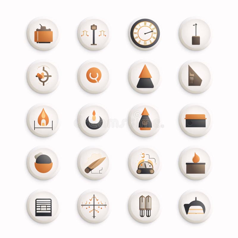 Set of Flat Icons on the Theme of Navigation. Vector Illustration Stock ...