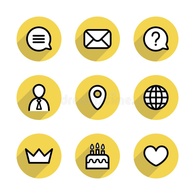 Set of flat line icons stock vector. Illustration of button - 56787238