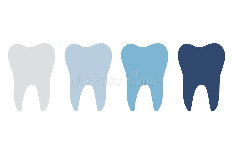 Set of Flat Minimalist Design Teeth Stock Vector - Illustration of ...