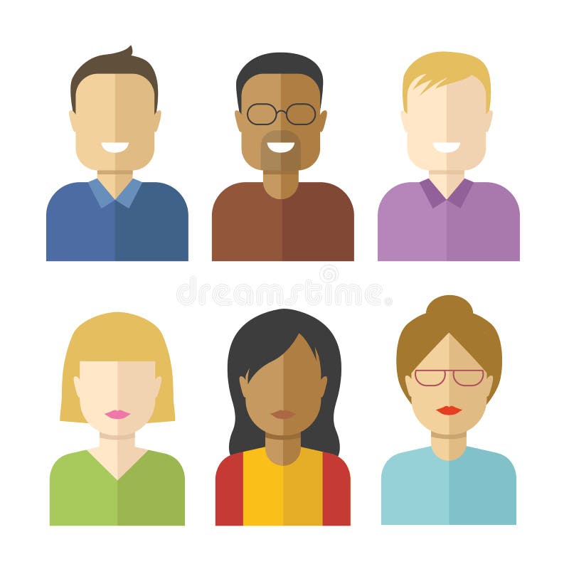 Vector set of avatars stock vector. Illustration of shirt - 71131934