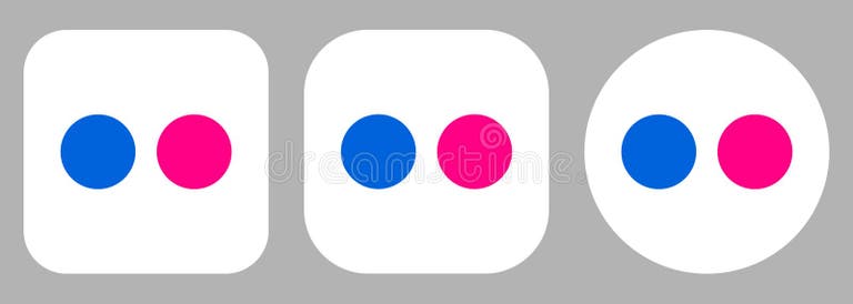 Set of Flickr icons editorial image. Illustration of network - 284679350