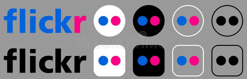Flickr icon editorial photography. Illustration of sign - 284679087