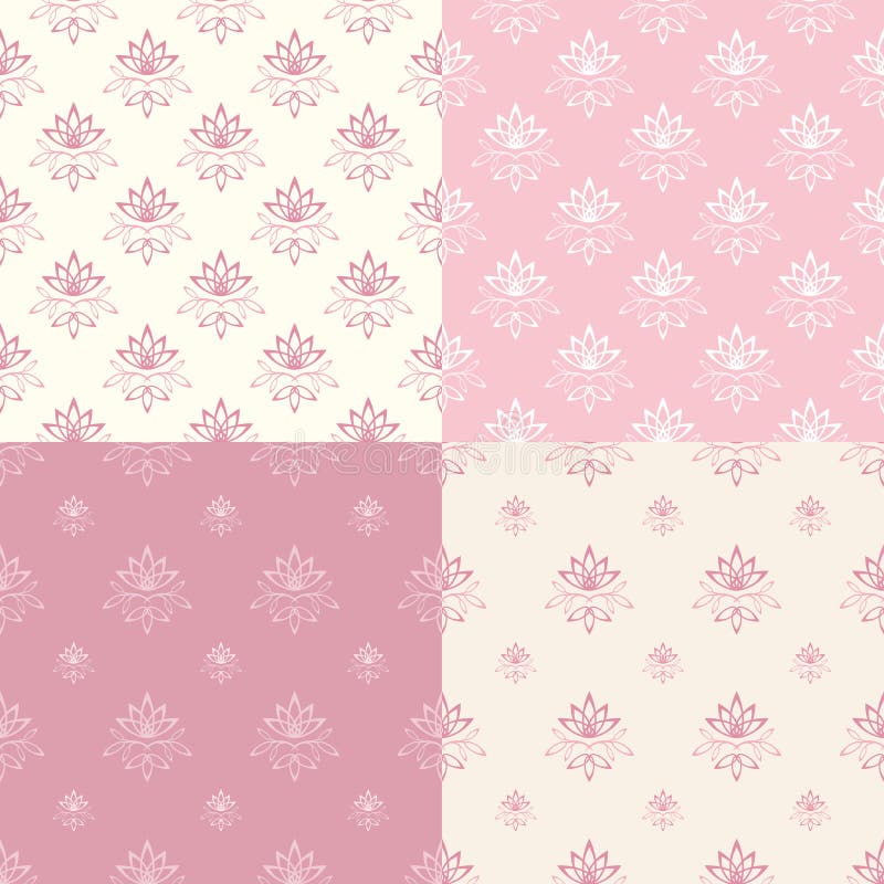 Set Floral Ornamental Patterns. Stock Vector - Illustration of decor ...