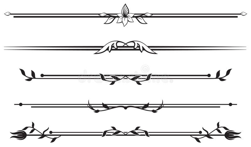 Ornamental Rule lines stock vector. Illustration of curl - 9637499