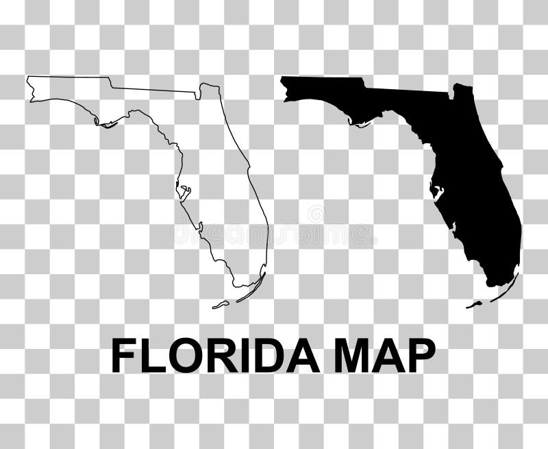 Set of Florida Map, United States of America. Flat Concept Icon Vector ...