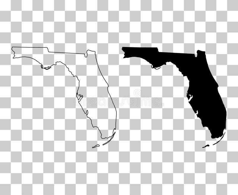 Set of Florida Map, United States of America. Flat Concept Icon Vector ...