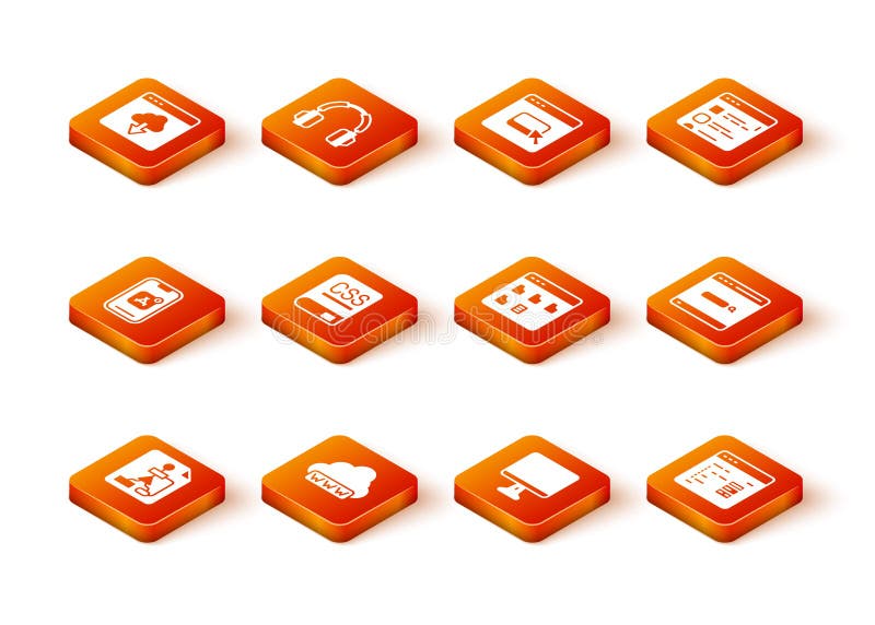 Set Flowchart Web Development Mobile Apps Books About Programming Computer Monitor Screen