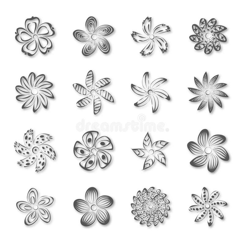 Set of Flower Buds, Vector Illustration Stock Vector - Illustration of ...