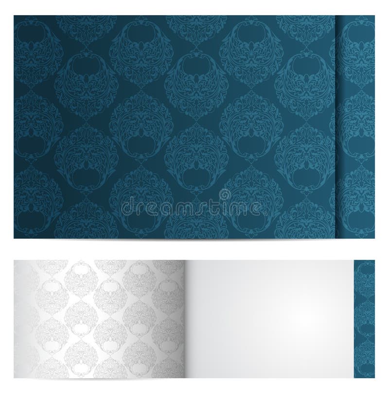 Flyer Design with Teal Ornament Cover Stock Illustration - Illustration ...