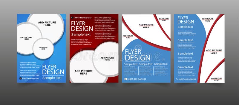 Set of Flyer design stock vector. Illustration of layout - 94449434