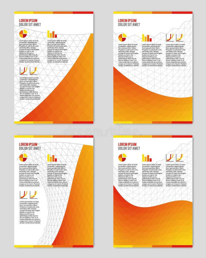 Set of Flyer Layout Design Templates Stock Vector - Illustration of ...