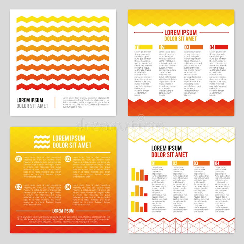 Set of Flyer Layout Design Templates Stock Vector - Illustration of ...