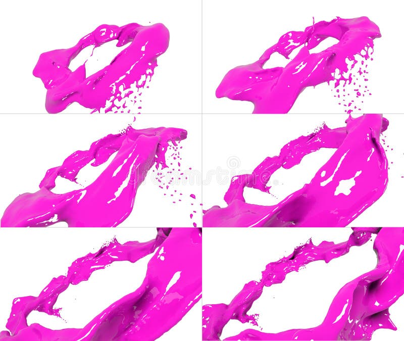 Set of flying fluid flow stock illustration. Illustration of closeup ...