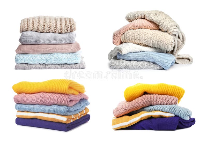 Stacked sweaters stock image. Image of clothing, pattern - 66933547