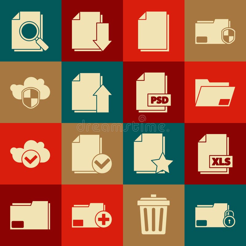 Set Folder and Lock, XLS File Document, Document Folder, Upload, Cloud ... Set Folder and Lock, XLS File Document, Document Folder, Upload, Cloud ...