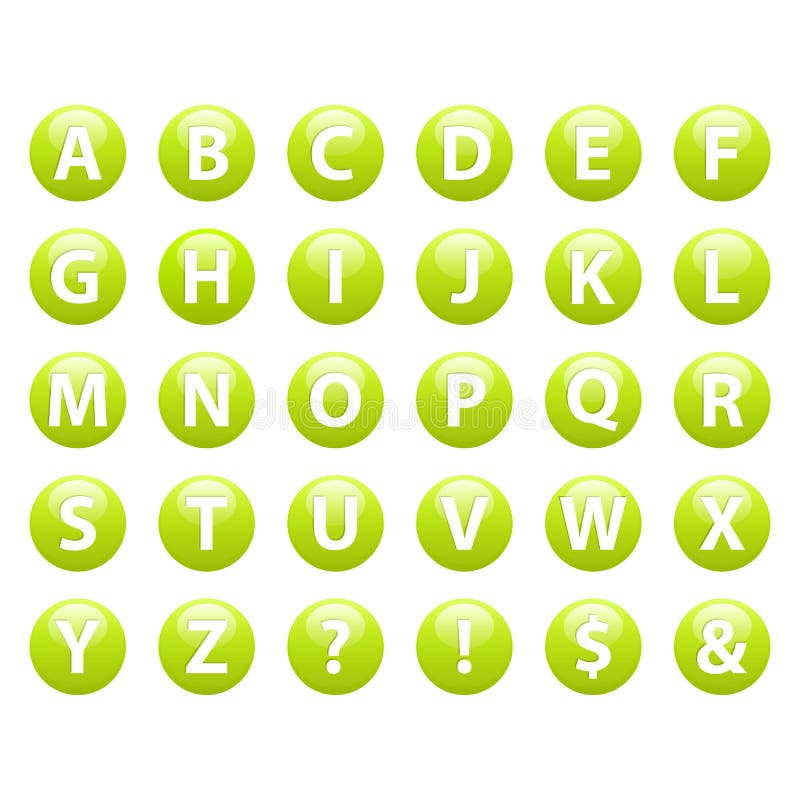 Set Font Button Icon Abc Sign Stock Vector - Illustration of publishing ...