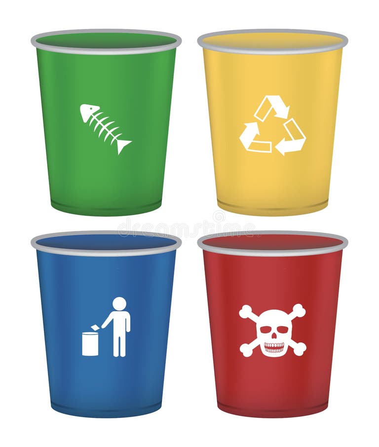 Food Bin Recycle Bin General Bin Stock Illustrations – 57 Food Bin ...