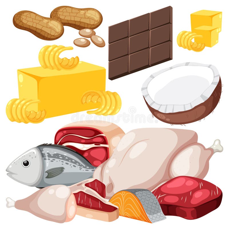 Set of food cartoon stock vector. Illustration of edible - 280959814