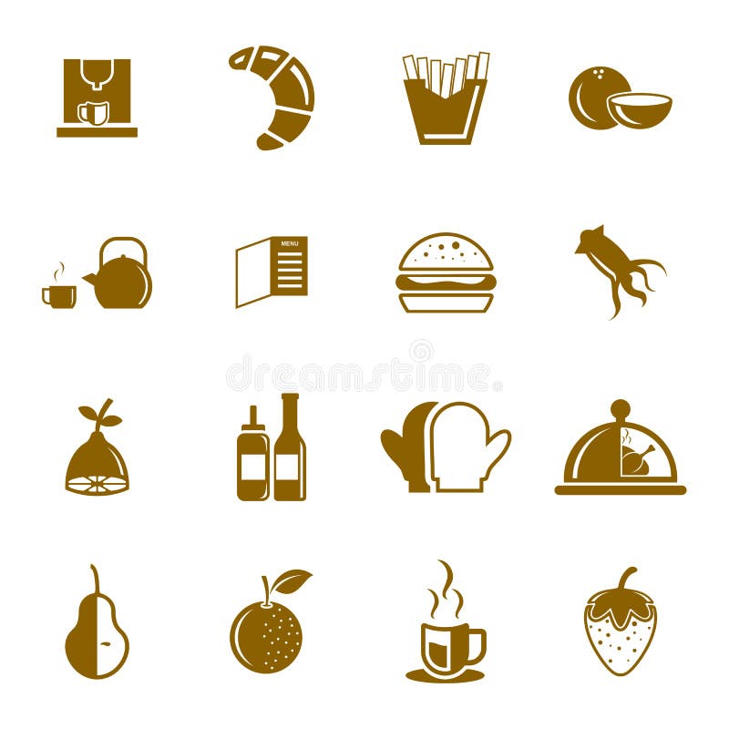 Set of Food Icon Logo Vector. Concept Icon Logo Food with Many Variants ...