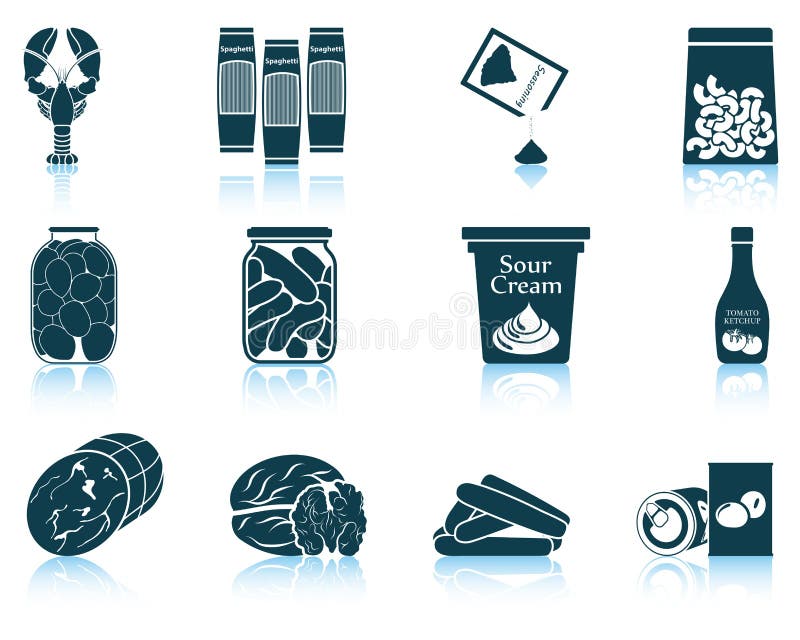 Set of food icons stock vector. Illustration of meal - 56297677
