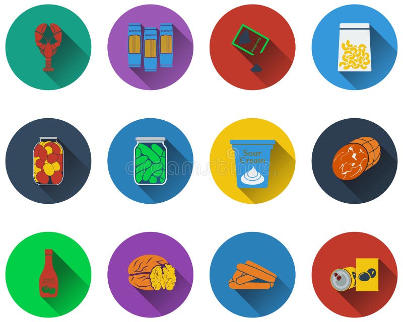 Set of food icons stock vector. Illustration of bottle - 57648141