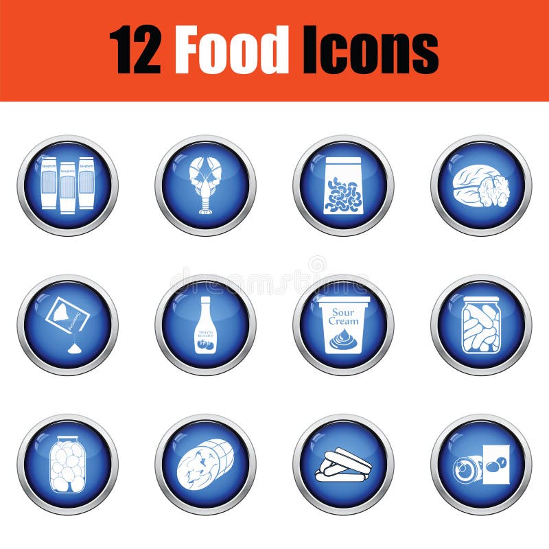 Set of food icons. stock vector. Illustration of bottle - 77158353