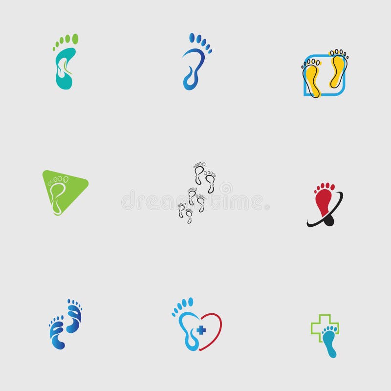 Foot Care Logo Design Concept Vector, Iconic Foot Logo Design Template ...