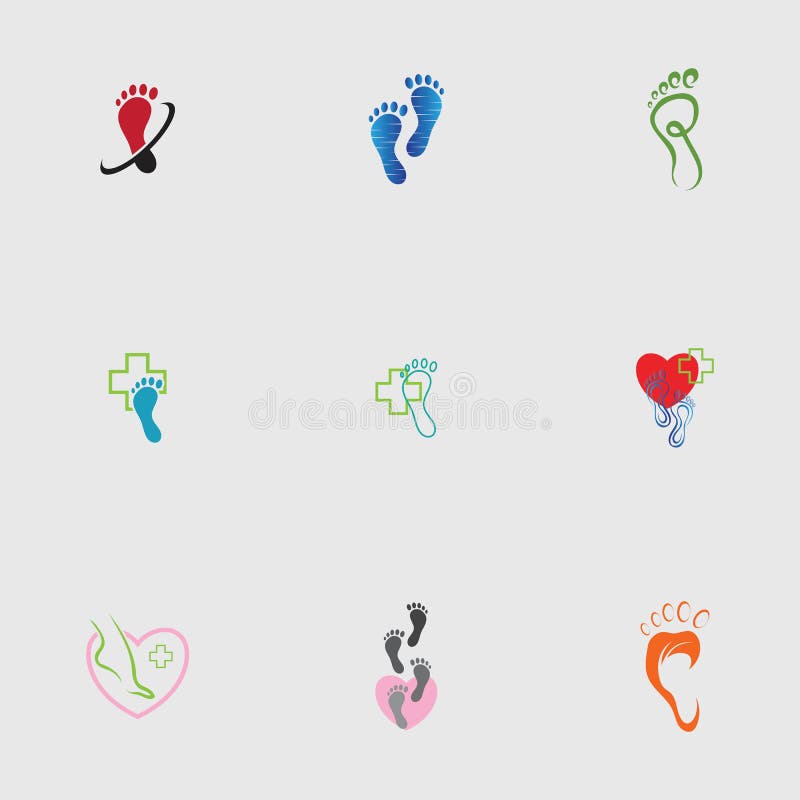 Foot Care Logo Design Concept Vector, Iconic Foot Logo Design Template ...