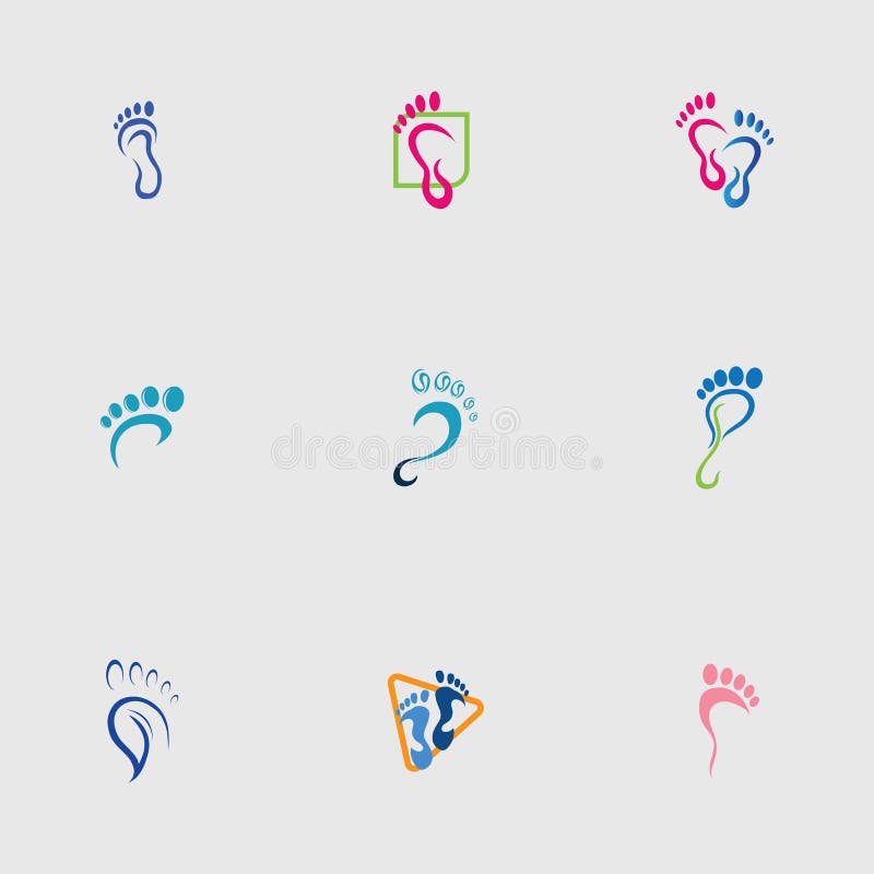 Foot Care Logo Design Concept Vector, Iconic Foot Logo Design Template ...