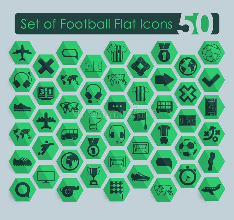 Set of football icons stock vector. Illustration of abstract - 50819053