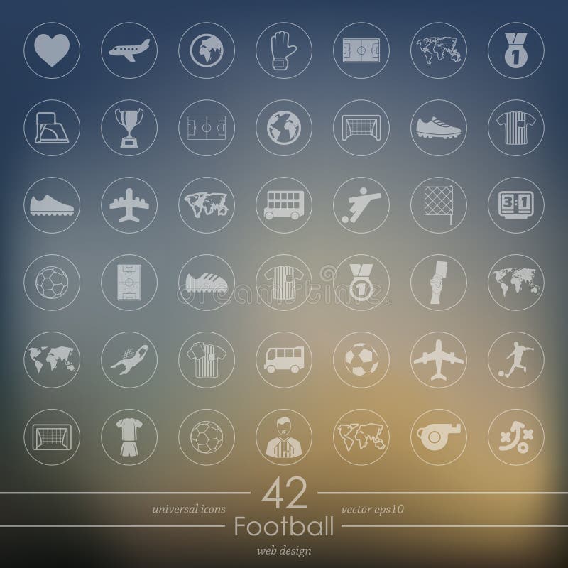 Set of football icons stock vector. Illustration of blur - 93693913