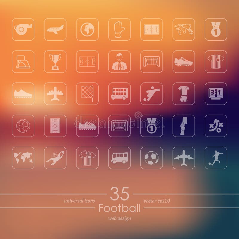 Set of football icons stock vector. Illustration of icon - 93693966