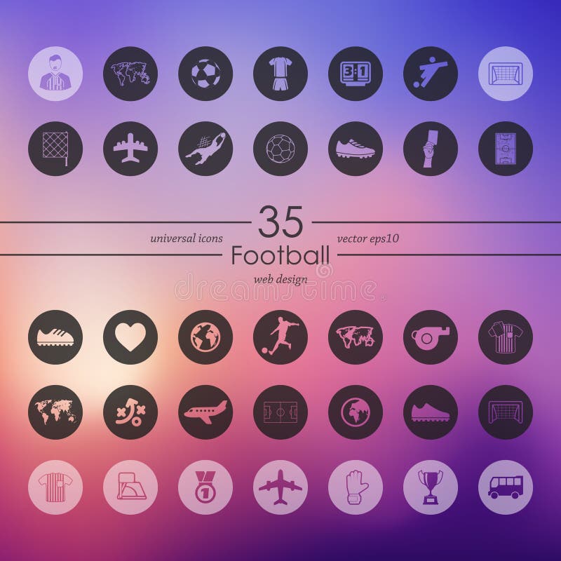 Set of football icons stock vector. Illustration of competition - 94322734