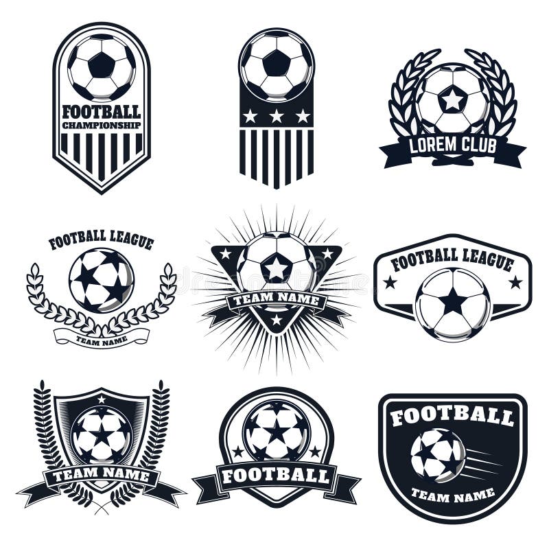 Set of the Football Labels, Emblems and Design Elements. Soccer Stock ...