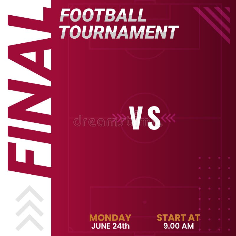 Set of Football Social Media Vector Template Stock Vector ...