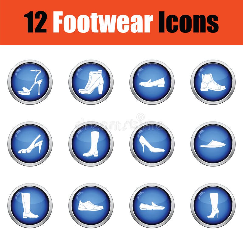 Set of footwear icons. stock illustration. Illustration of icon - 77159731