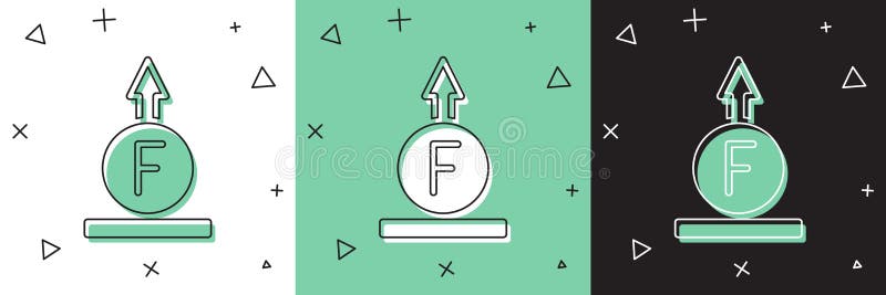 Set Force of Physic Formula Calculation Icon Isolated on White and ...