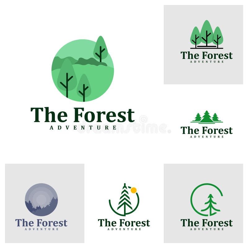 Forest Logo Design Template. Creative Pine Logo Vector Illustration ...
