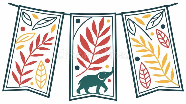 Set of Forest-Themed Banners with Bear Silhouette, Vector Design ...