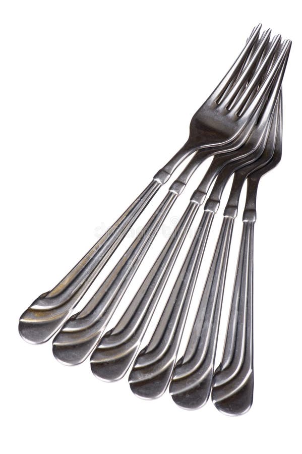 Set of fork stock image. Image of handle, steel, utensil - 18577485