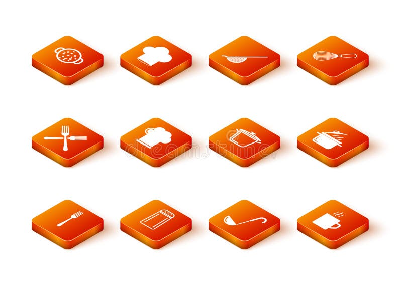 Set Fork, Salt and Pepper, Crossed Fork, Chef Hat, Kitchen Ladle ...