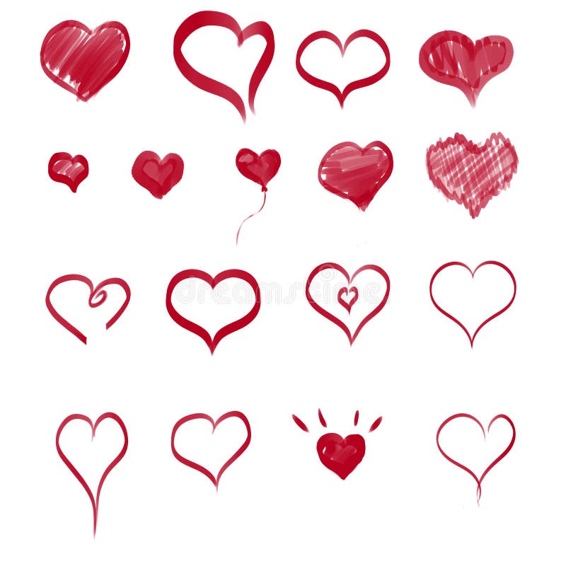 Set in form of heart stock illustration. Illustration of celebration ...