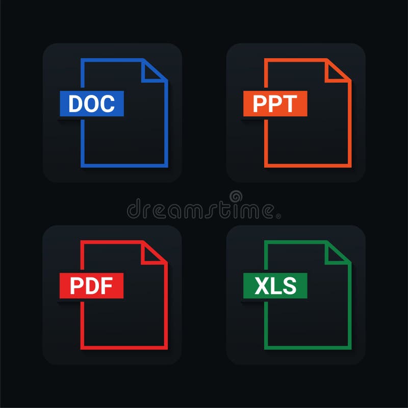 Set of of File Type. Format and Extension of Documents. PDF, DOC, PPT ... Set of of File Type. Format and Extension of Documents. PDF, DOC, PPT ...