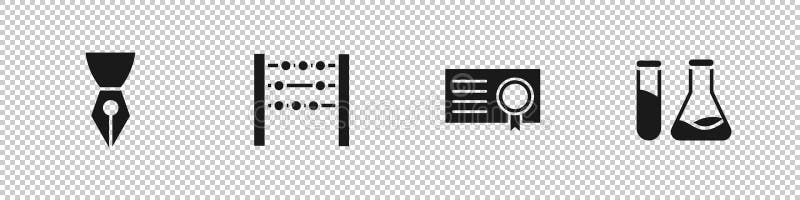Set Fountain Pen Nib, Abacus, Certificate Template and Test Tube and ... Set Fountain Pen Nib, Abacus, Certificate Template and Test Tube and ...
