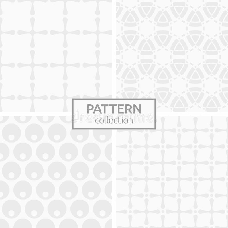 Set of Four Abstract Geometric Seamless Patterns Stock Vector ...
