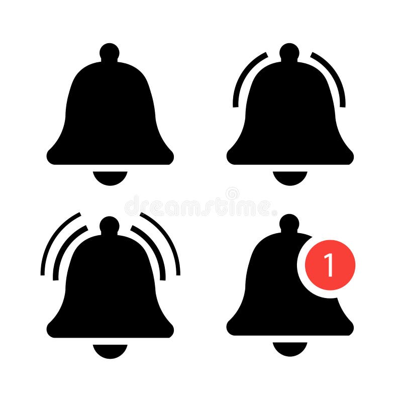 Set of Four Alert Icons. Vector Illustration Eps 10 Stock Illustration ...