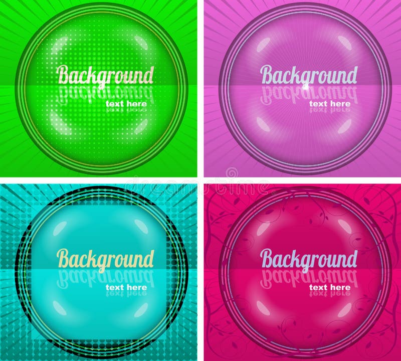 Set of four backgrounds stock vector. Illustration of abstract - 35201657