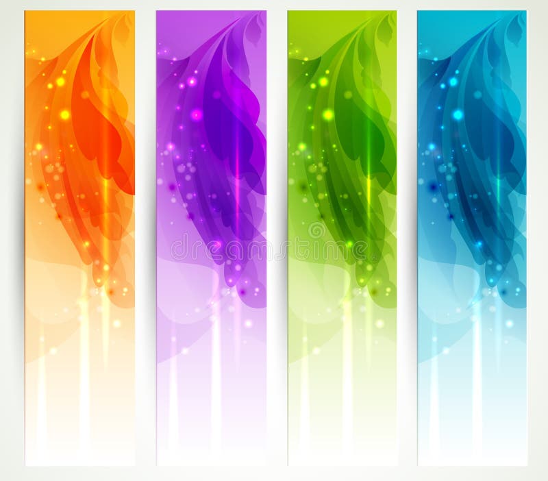 Colour banners stock vector. Illustration of blue, logo - 5198746