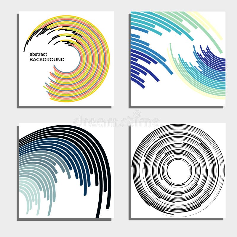 Set of Four Beautiful Abstract Backgrounds. Abstract Flash Light ...